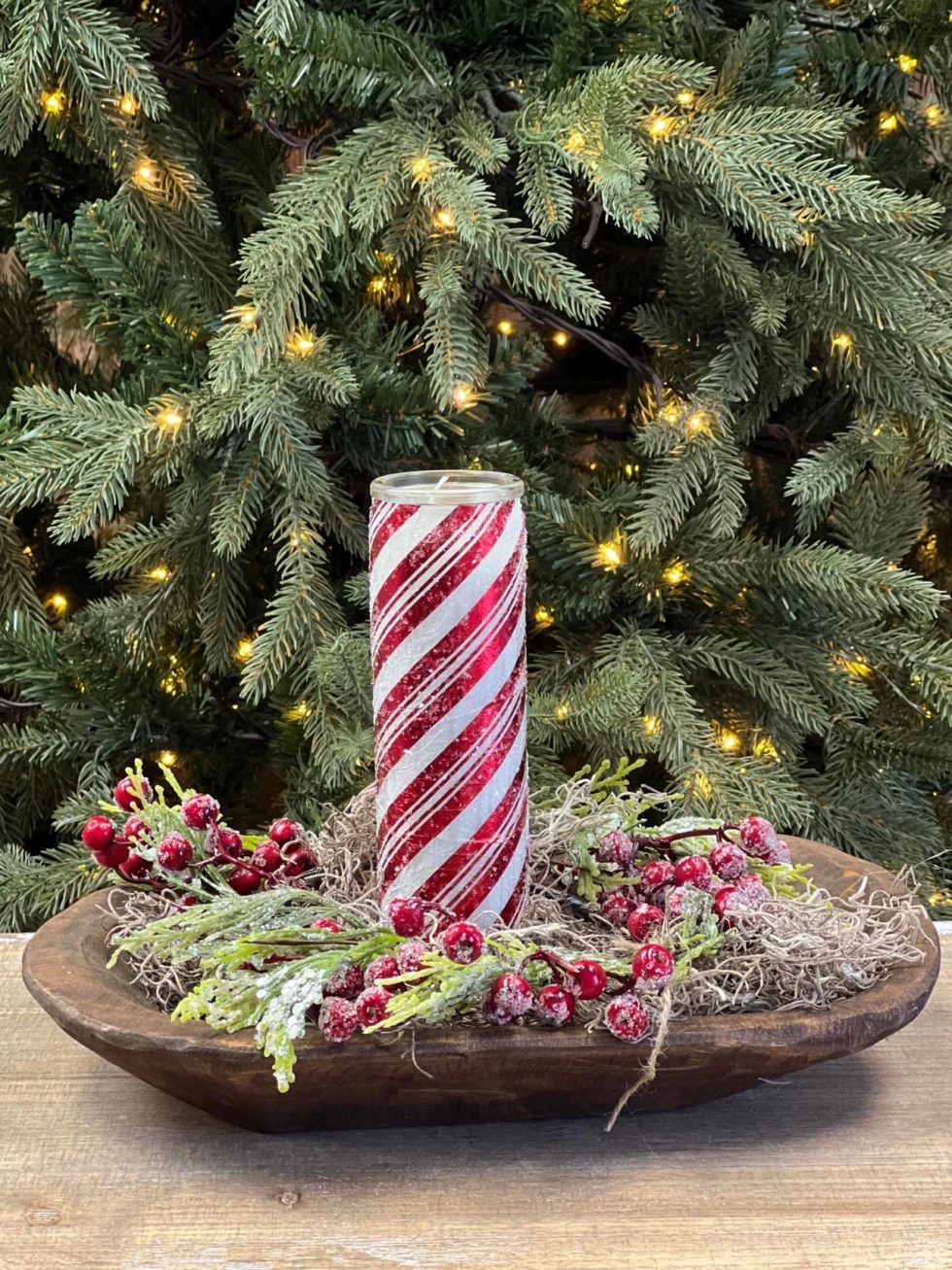DIY Peppermint Stick Candle - The Shabby Tree