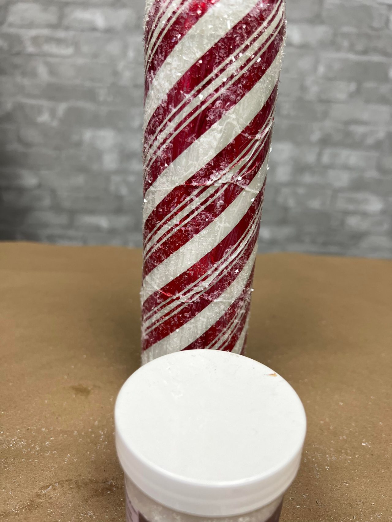 DIY Peppermint Stick Candle - The Shabby Tree