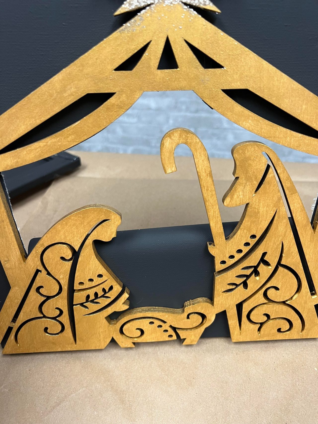 DIY Nativity Scene Using Wooden Cut Out - The Shabby Tree