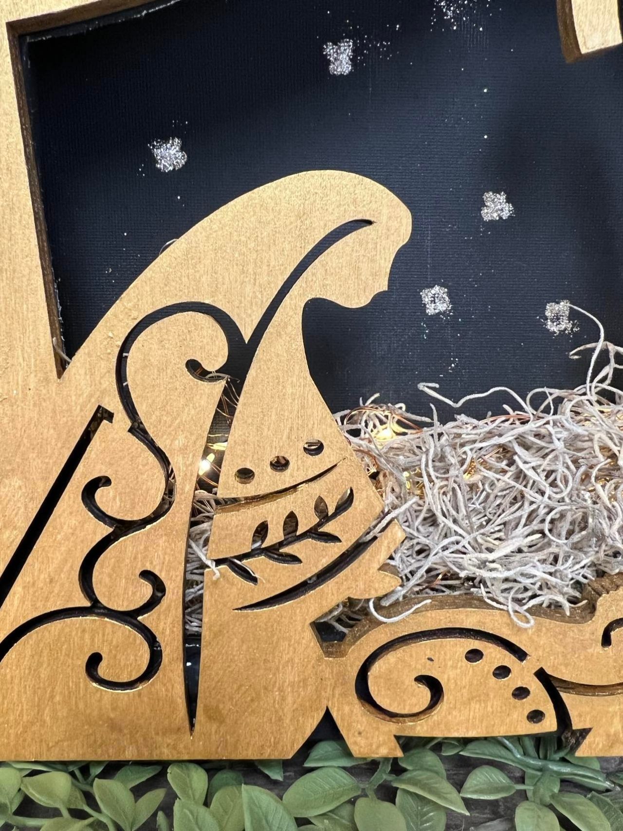 DIY Nativity Scene Using Wooden Cut Out - The Shabby Tree