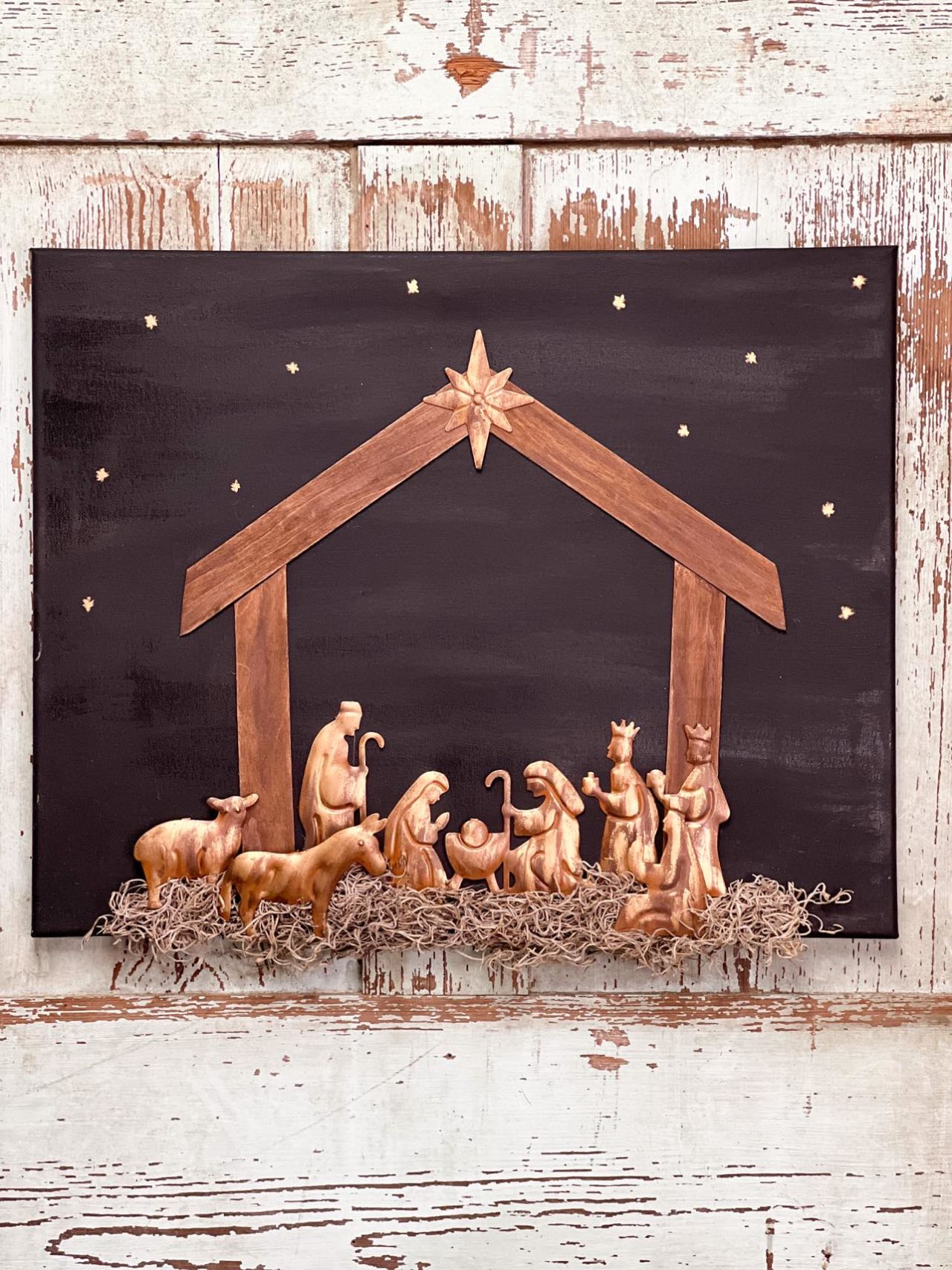 DIY Nativity Using Target Ornament Set - The Shabby Tree