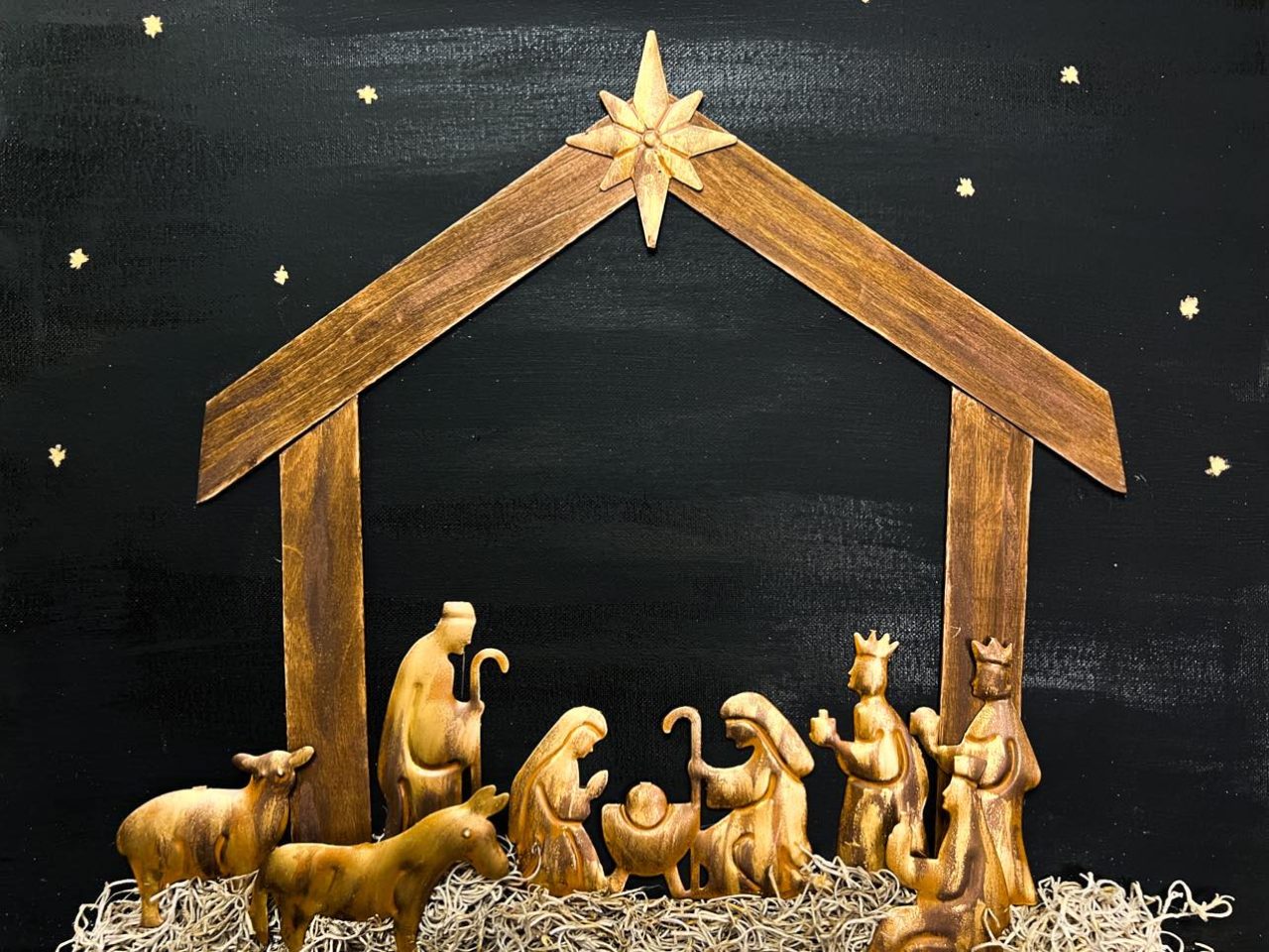 DIY Nativity Using Target Ornament Set - The Shabby Tree
