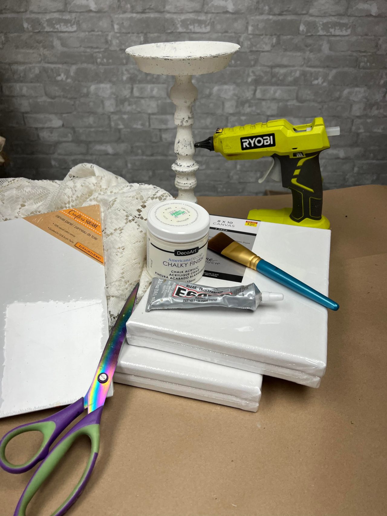 DIY Lamp Using Art Canvas - The Shabby Tree