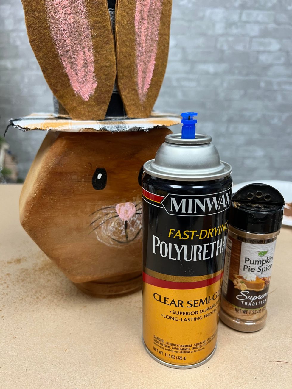 DIY Bunny Head Using A Target Plastic Jar - The Shabby Tree