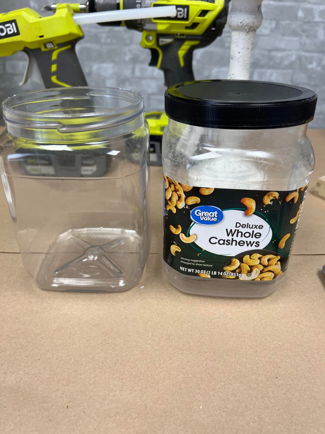 DIY Lamp Using A Recycled Peanut Container - The Shabby Tree