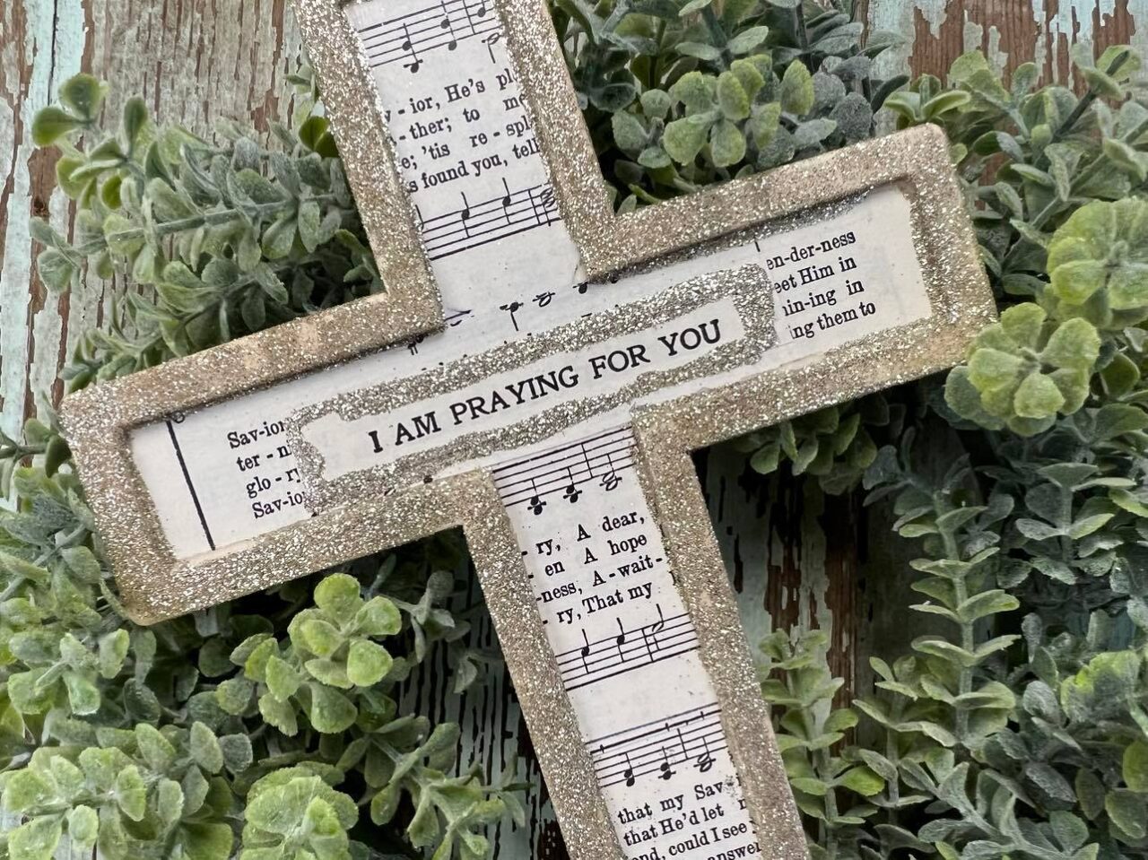 Wooden Cross Makeover - The Shabby Tree