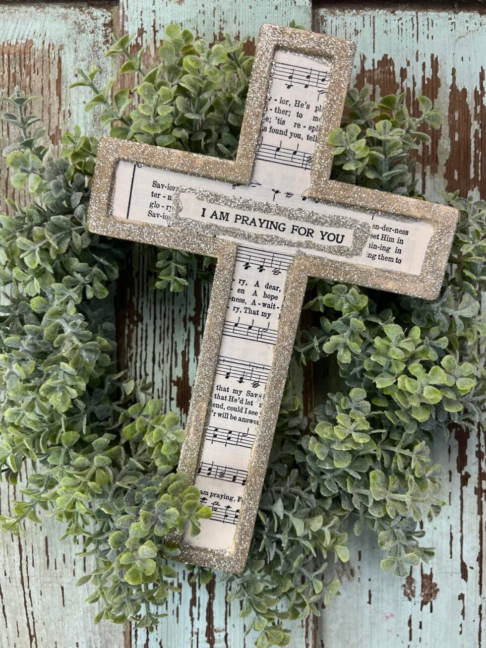 Wooden Cross Makeover - The Shabby Tree