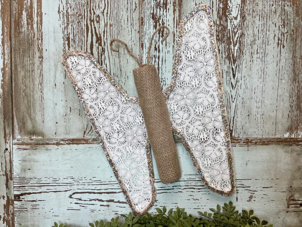 DIY Butterfly Using Hangers - The Shabby Tree