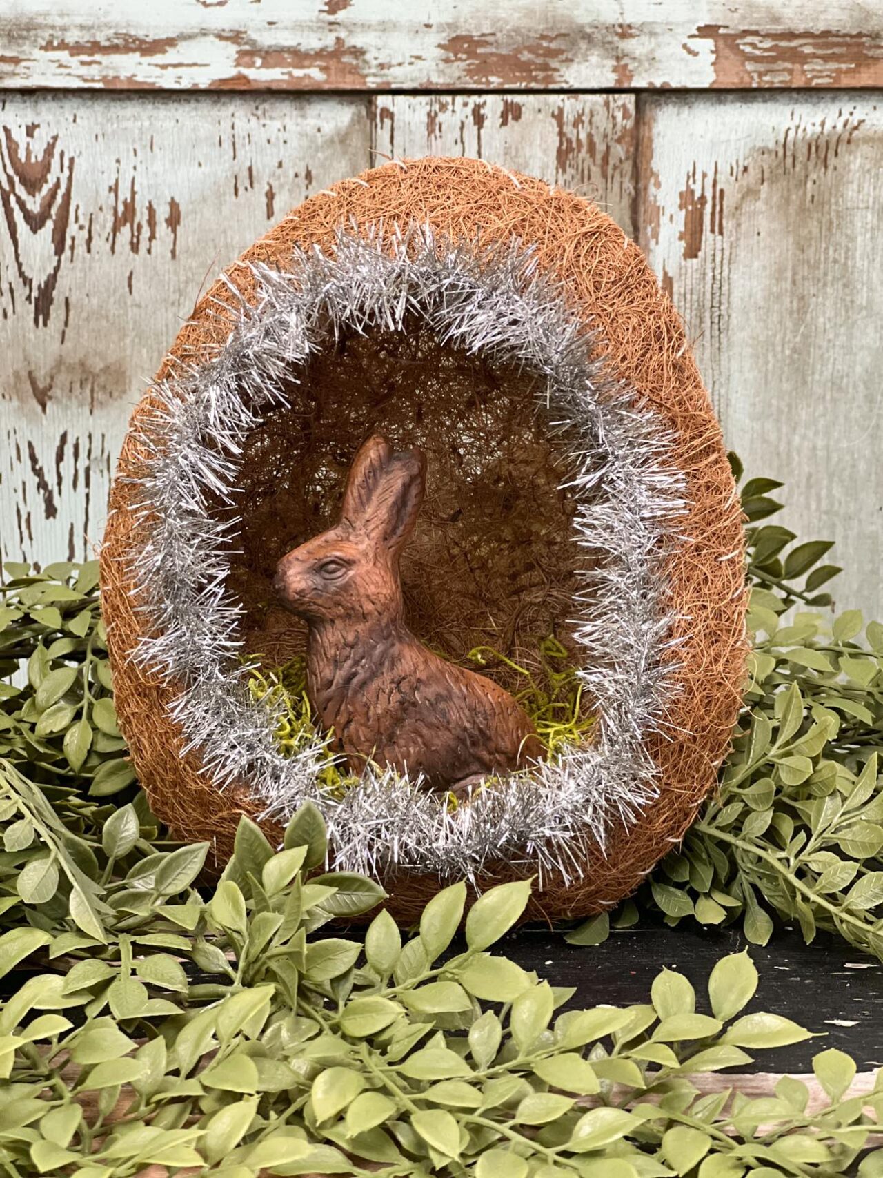 DIY Egg Using Dollar Tree Coco Liners - The Shabby Tree