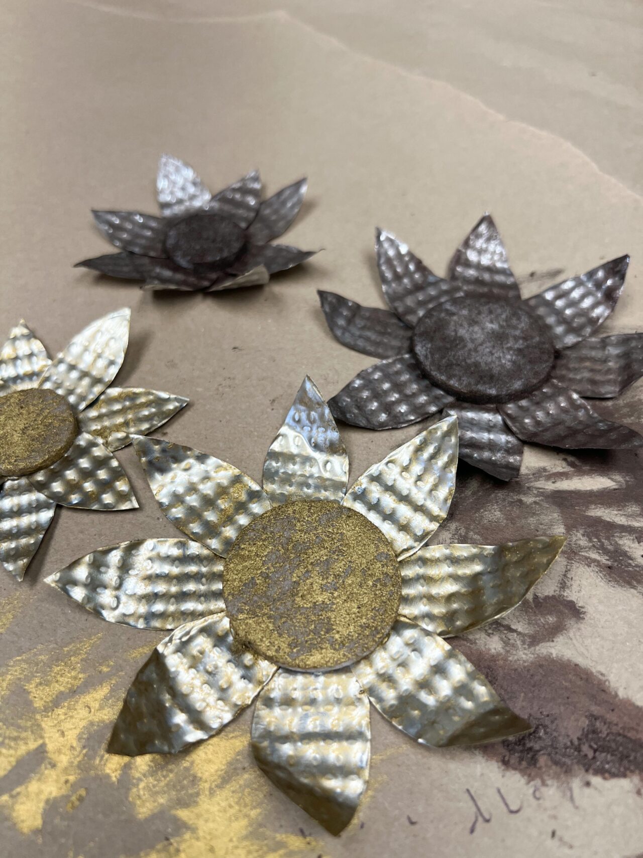 DIY Tin Flower Using Dollar Tree Cookie Sheet - The Shabby Tree