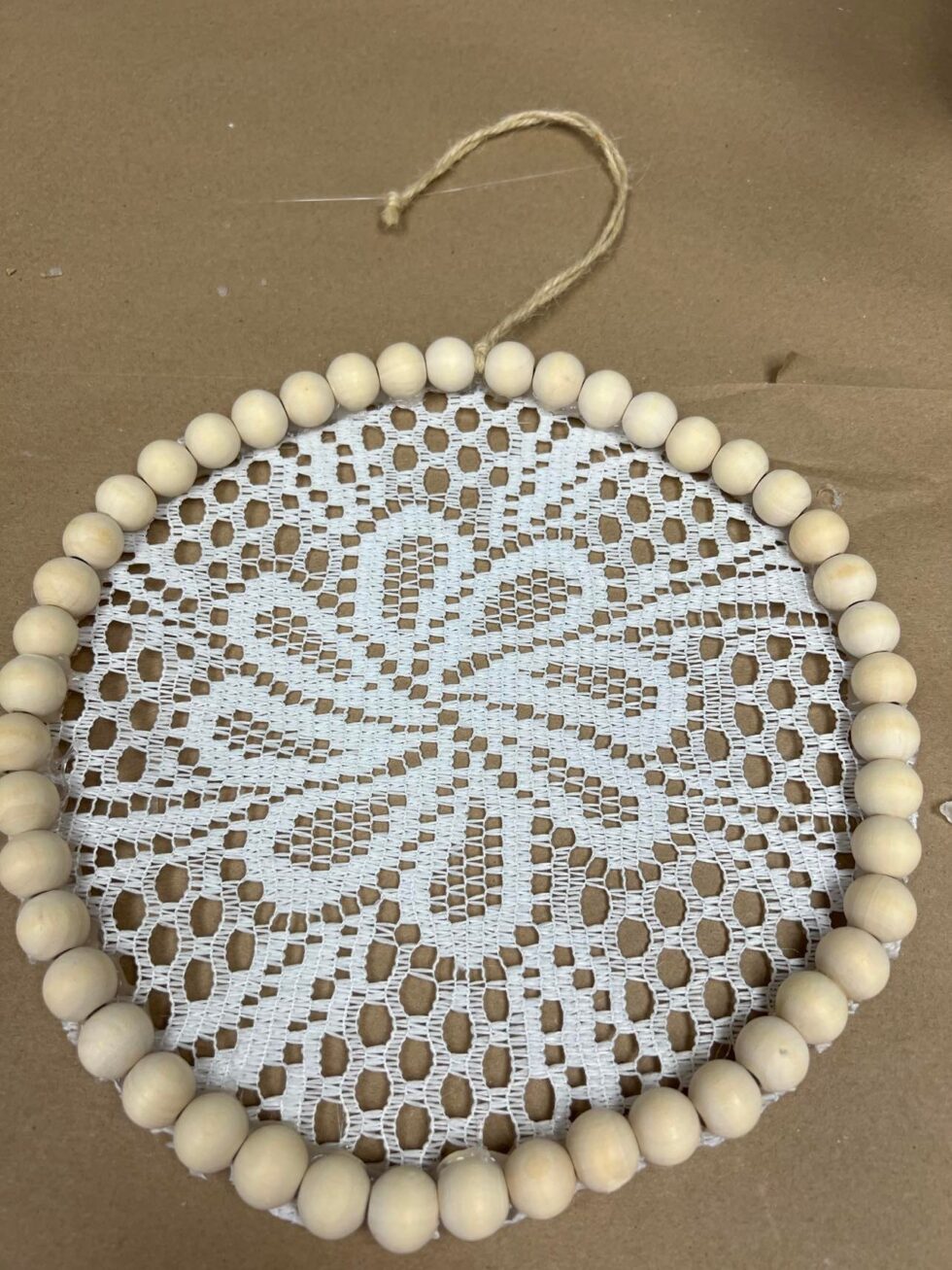 DIY Bunny Head Using Beaded Loop Hanger - The Shabby Tree