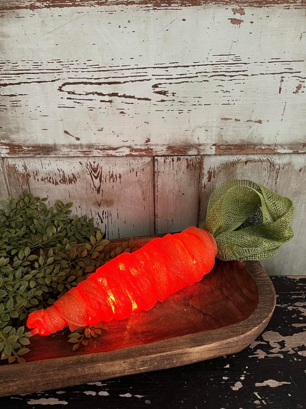 DIY Light Up Carrot - The Shabby Tree