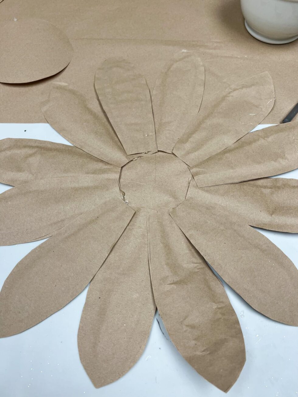 DIY Flower Using Shipping Paper - The Shabby Tree