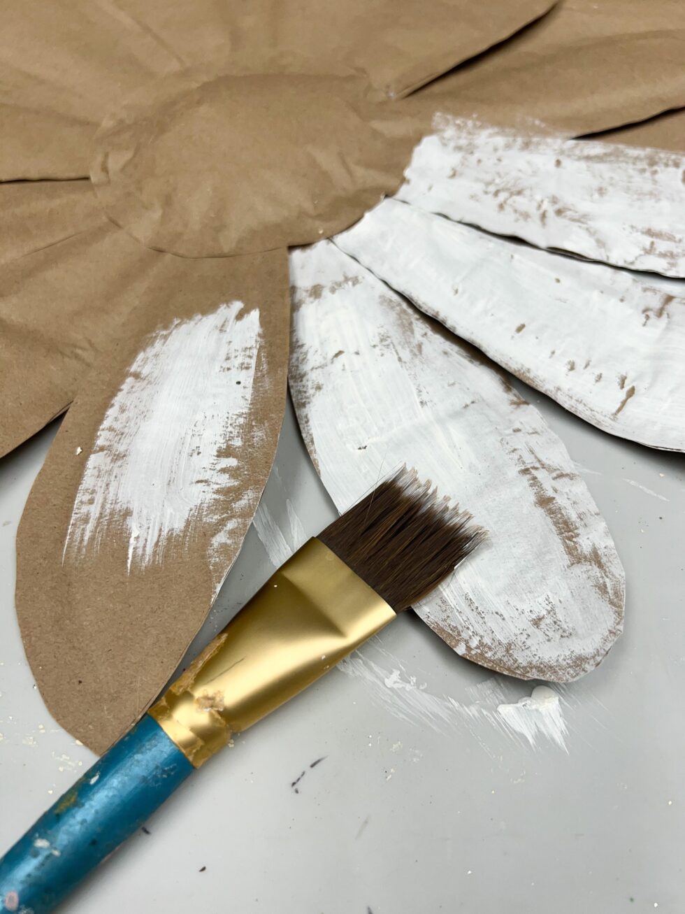 DIY Flower Using Shipping Paper - The Shabby Tree