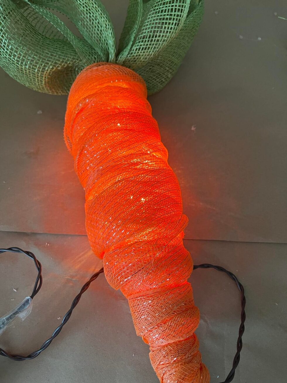DIY Light Up Carrot - The Shabby Tree