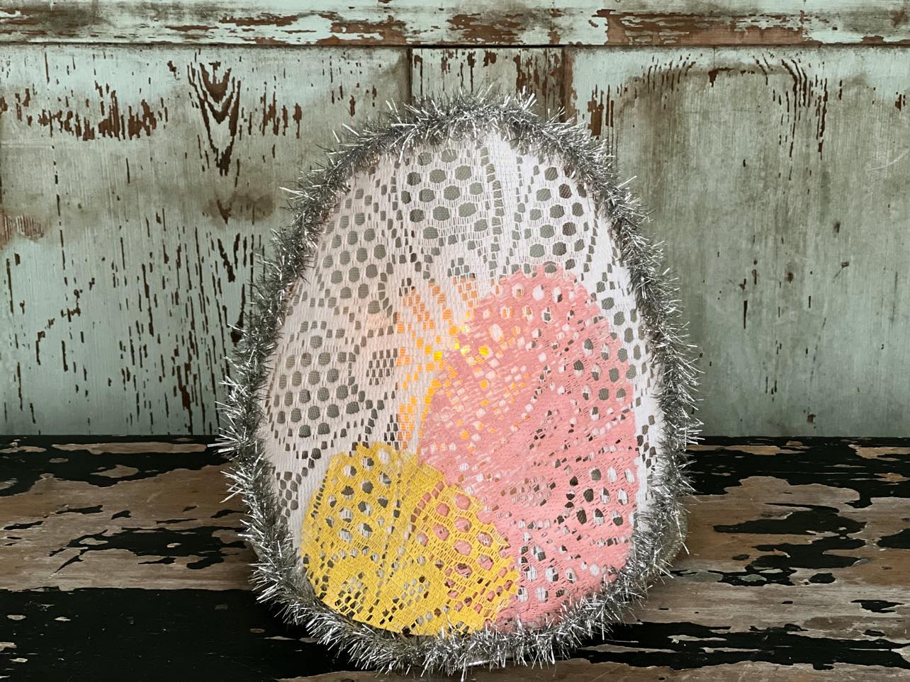 DIY Easter Lantern Using A Dollar Tree Splatter Screen