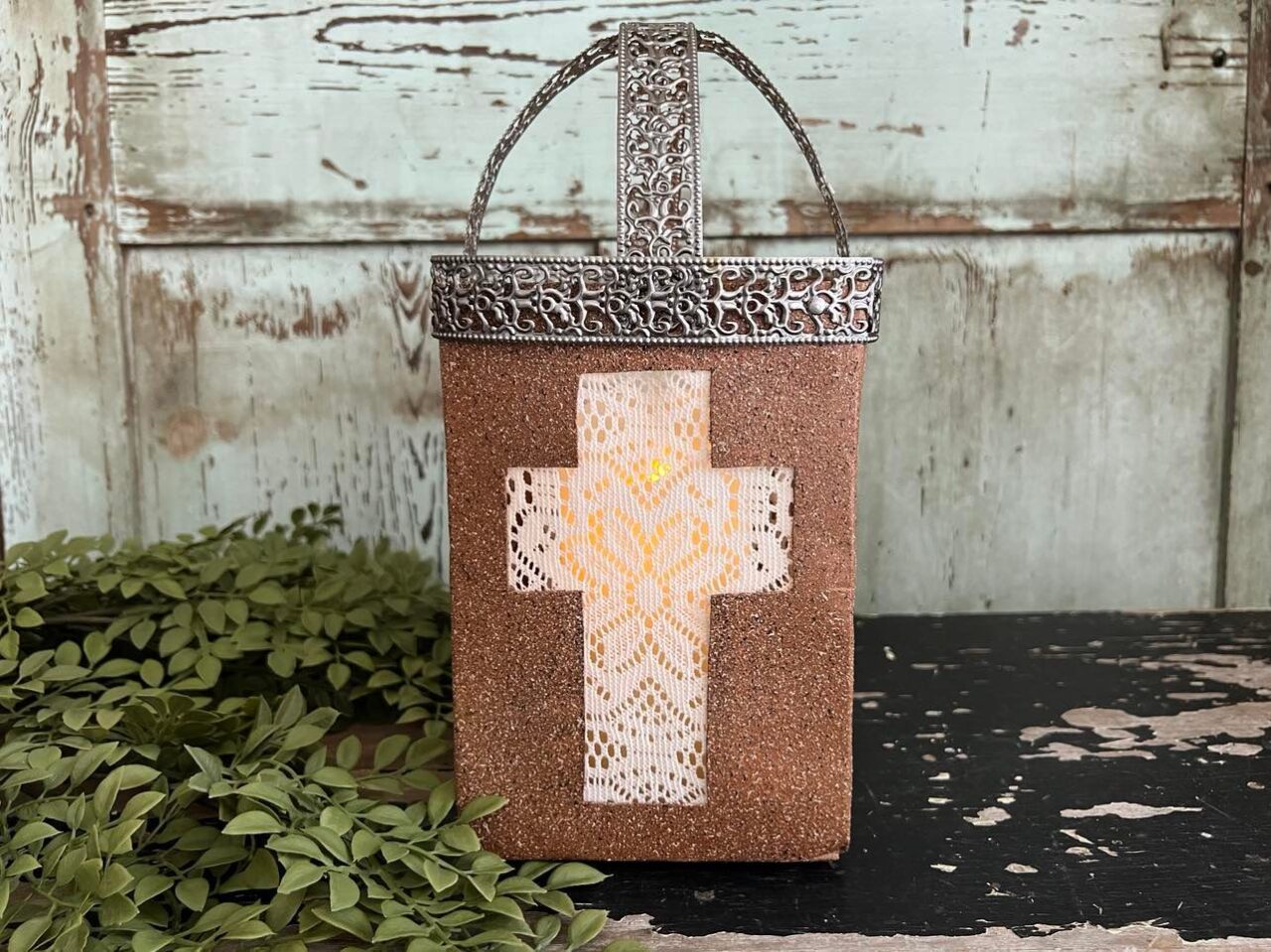 DIY Cross Lantern - The Shabby Tree