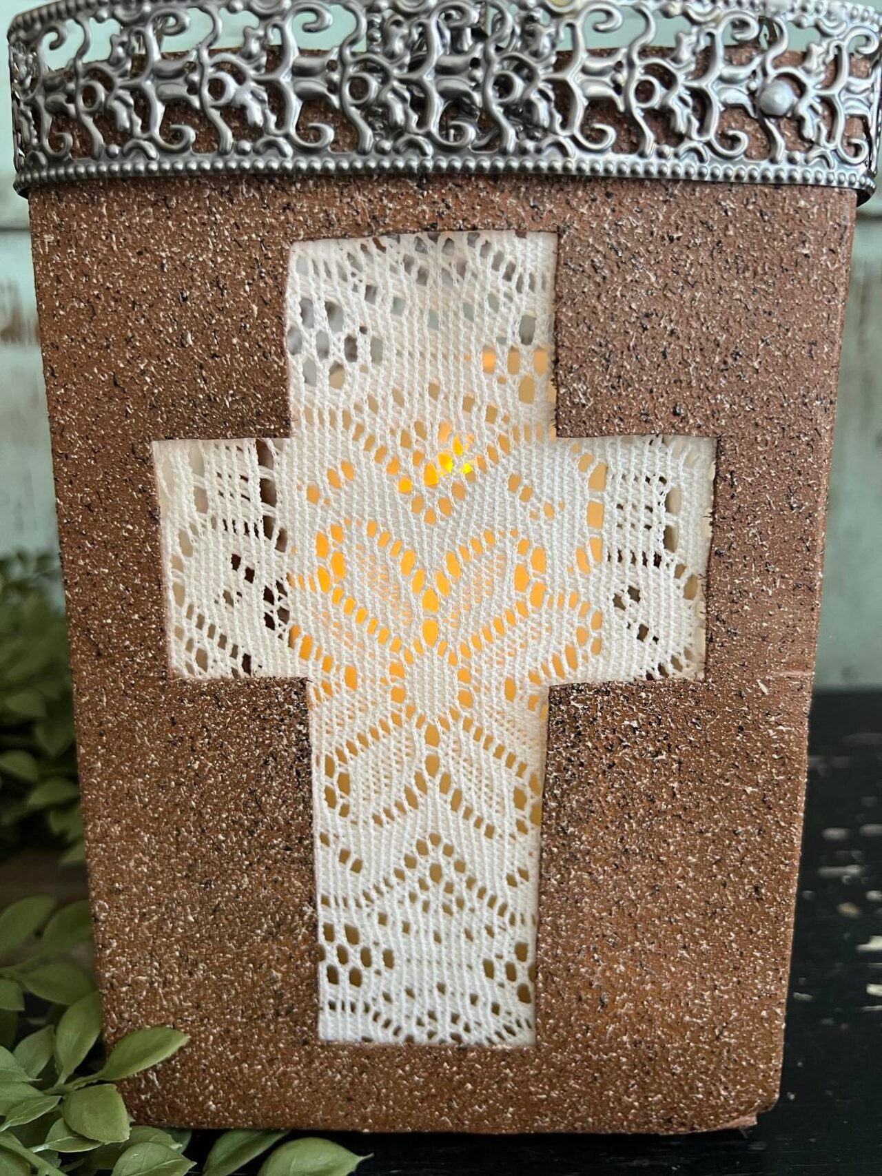 DIY Cross Lantern - The Shabby Tree