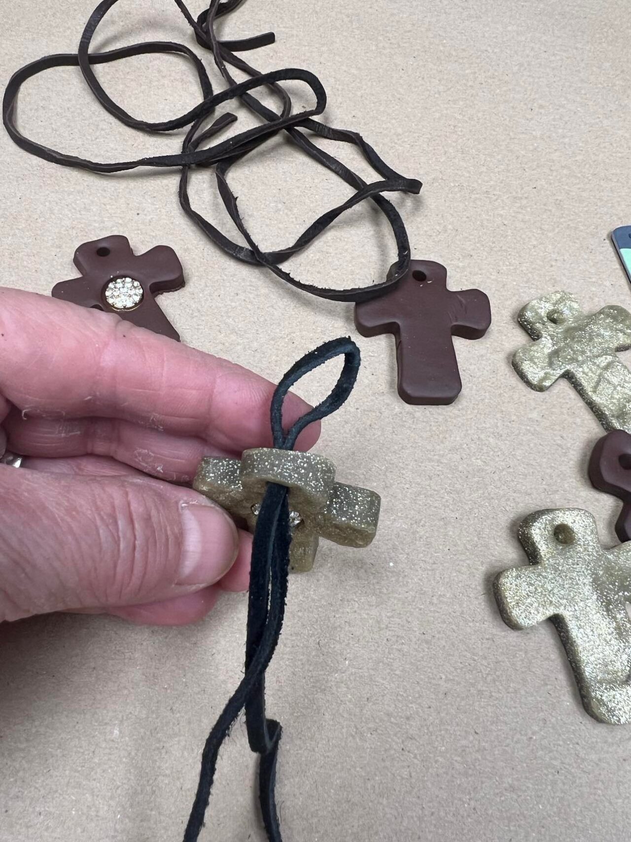 DIY Cross Necklace Using Sculpey Clay - The Shabby Tree
