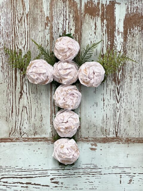 DIY Cross Using Paper Lunch Bags - The Shabby Tree