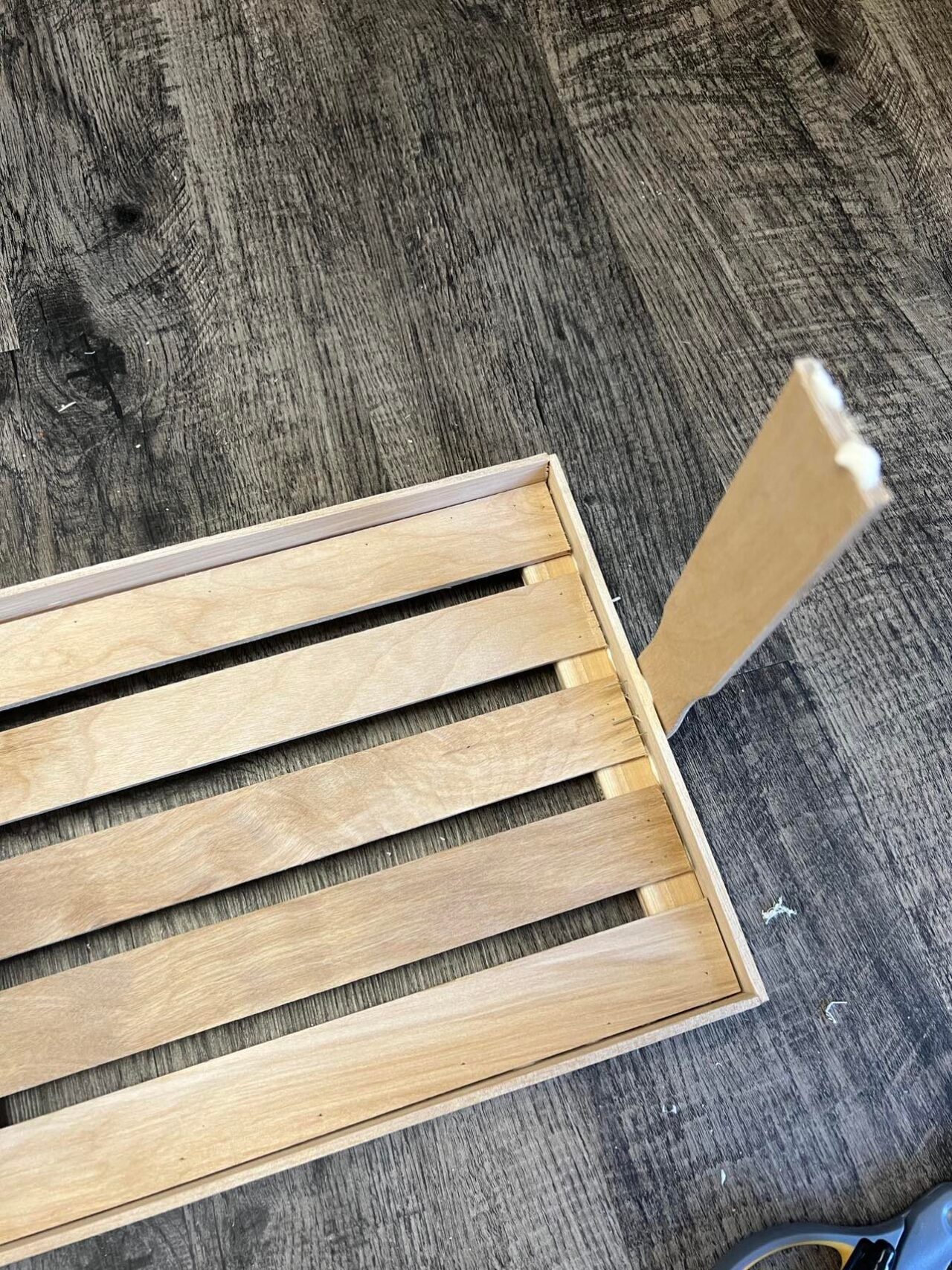 DIY Farmhouse Carrier Using Stir Sticks - The Shabby Tree