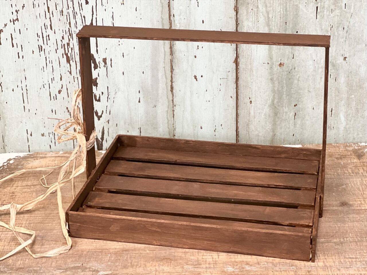 DIY Farmhouse Carrier Using Stir Sticks - The Shabby Tree