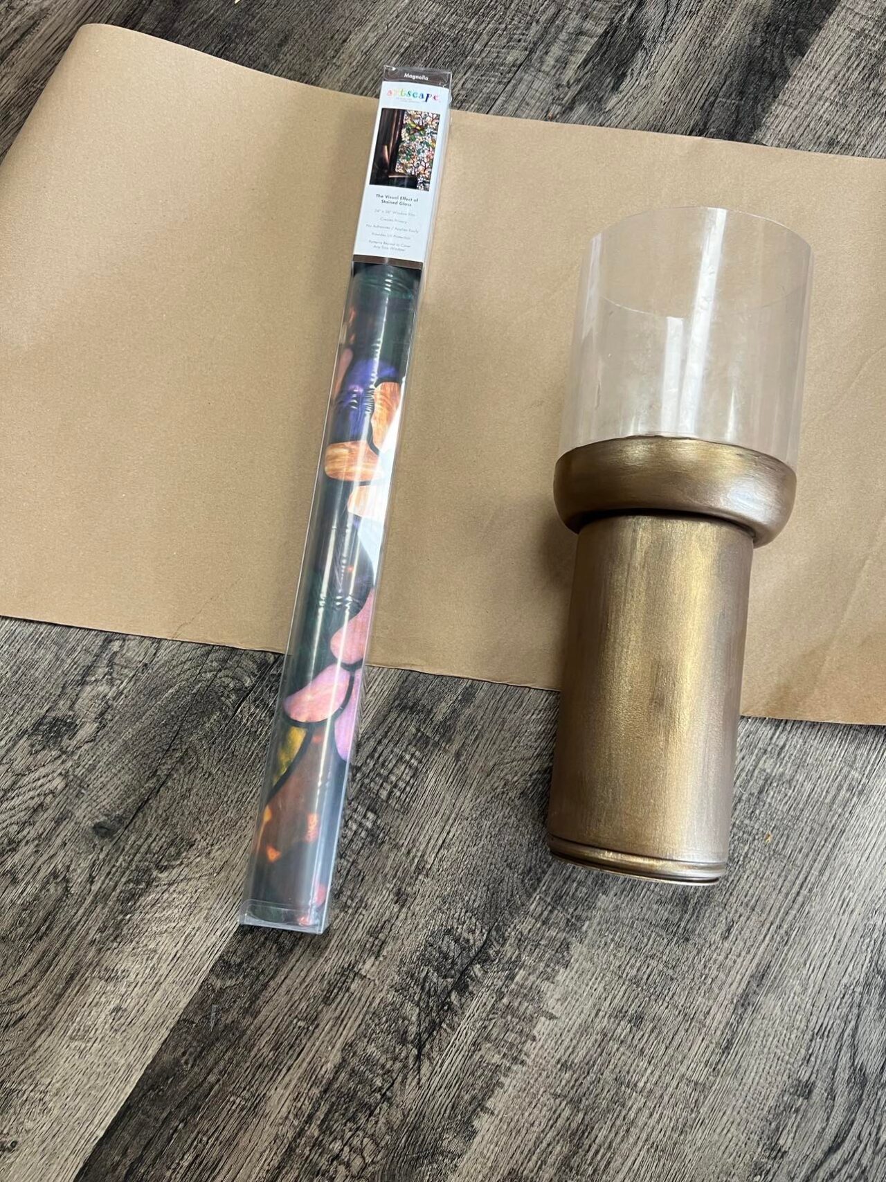 Faux Stained Glass Lamp Using A Window Film - The Shabby Tree