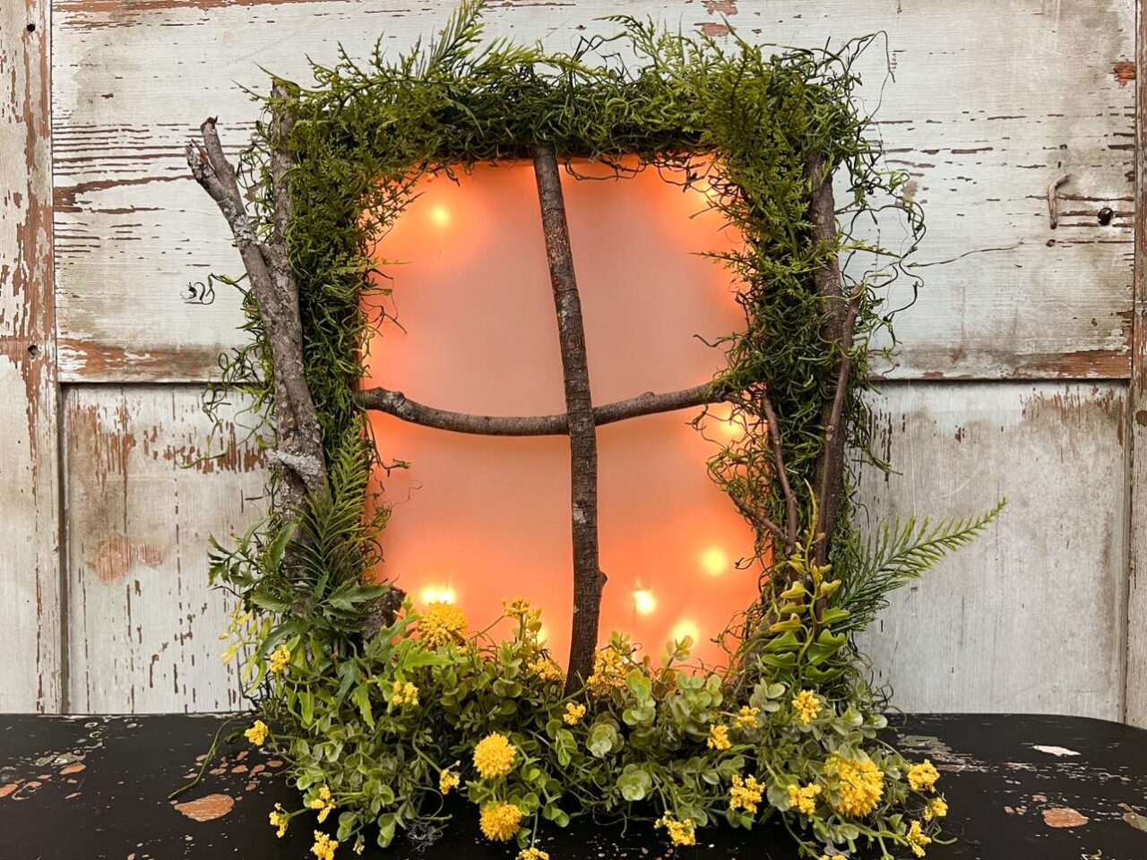 DIY Light Up Garden Window - The Shabby Tree