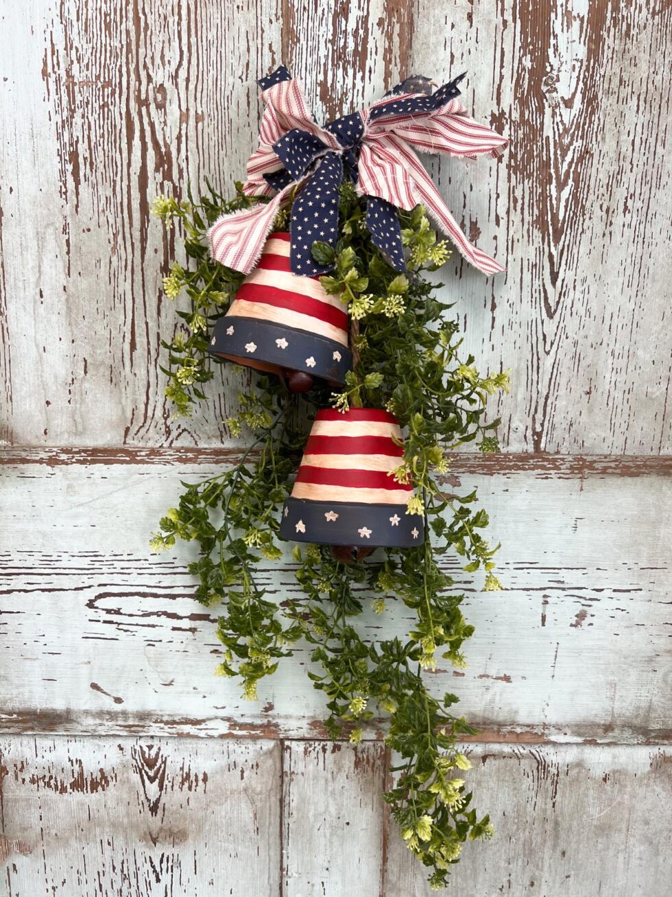 DIY American Bells Using Terra Cotta Pots - The Shabby Tree