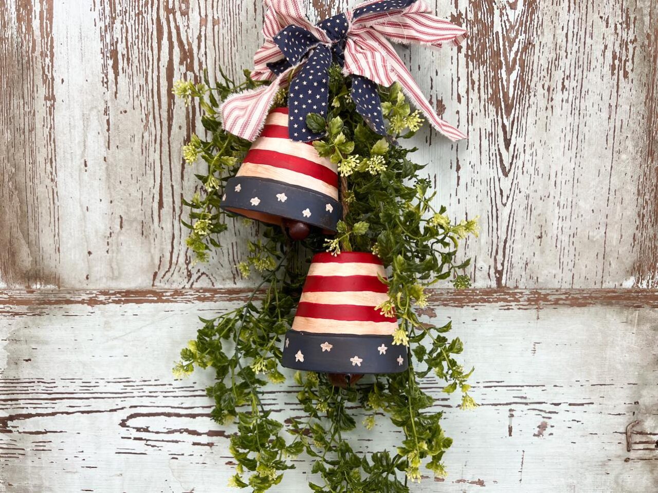 DIY American Bells Using Terra Cotta Pots - The Shabby Tree