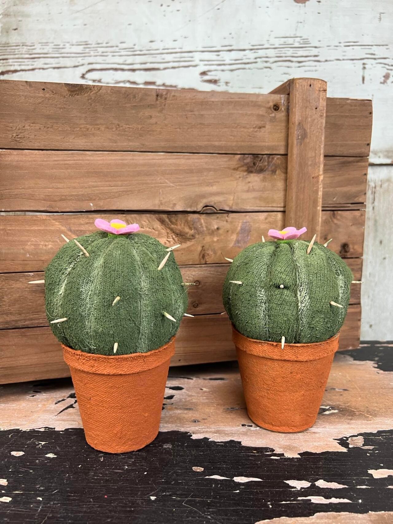 DIY Faux Cactus Using A Sock - The Shabby Tree