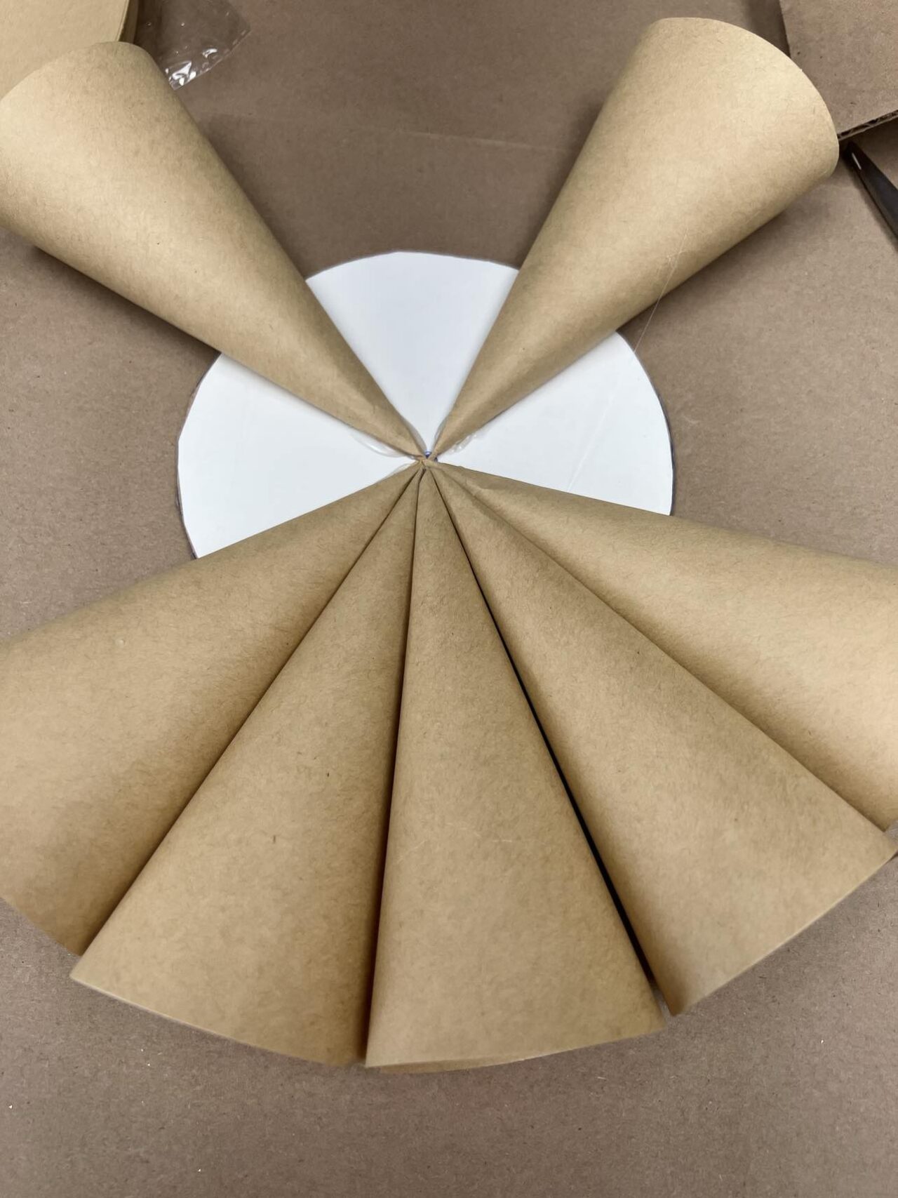 DIY Paper Cone Wreath - The Shabby Tree