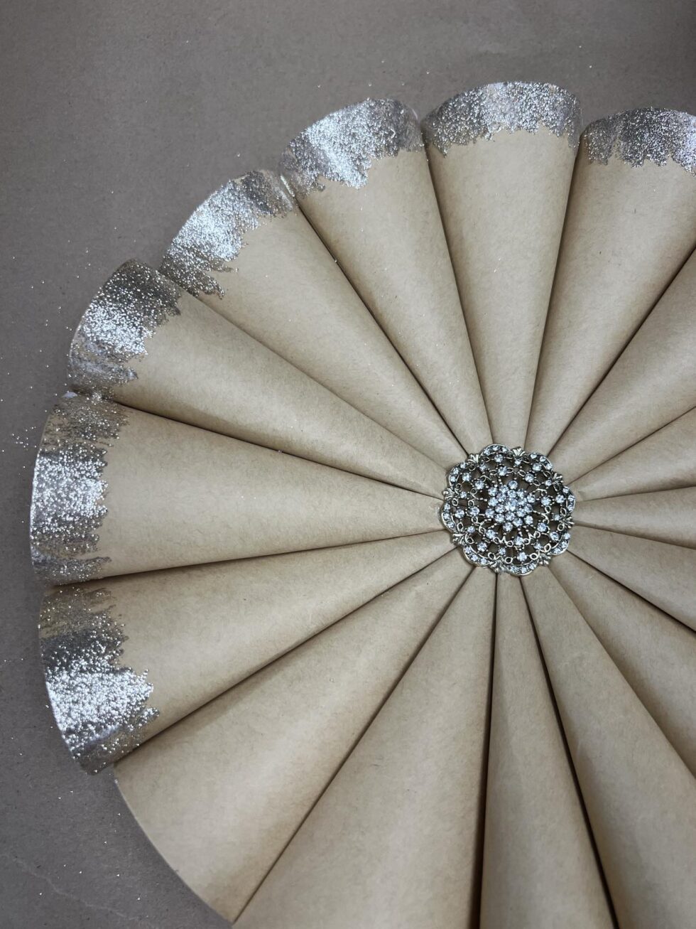 DIY Paper Cone Wreath - The Shabby Tree