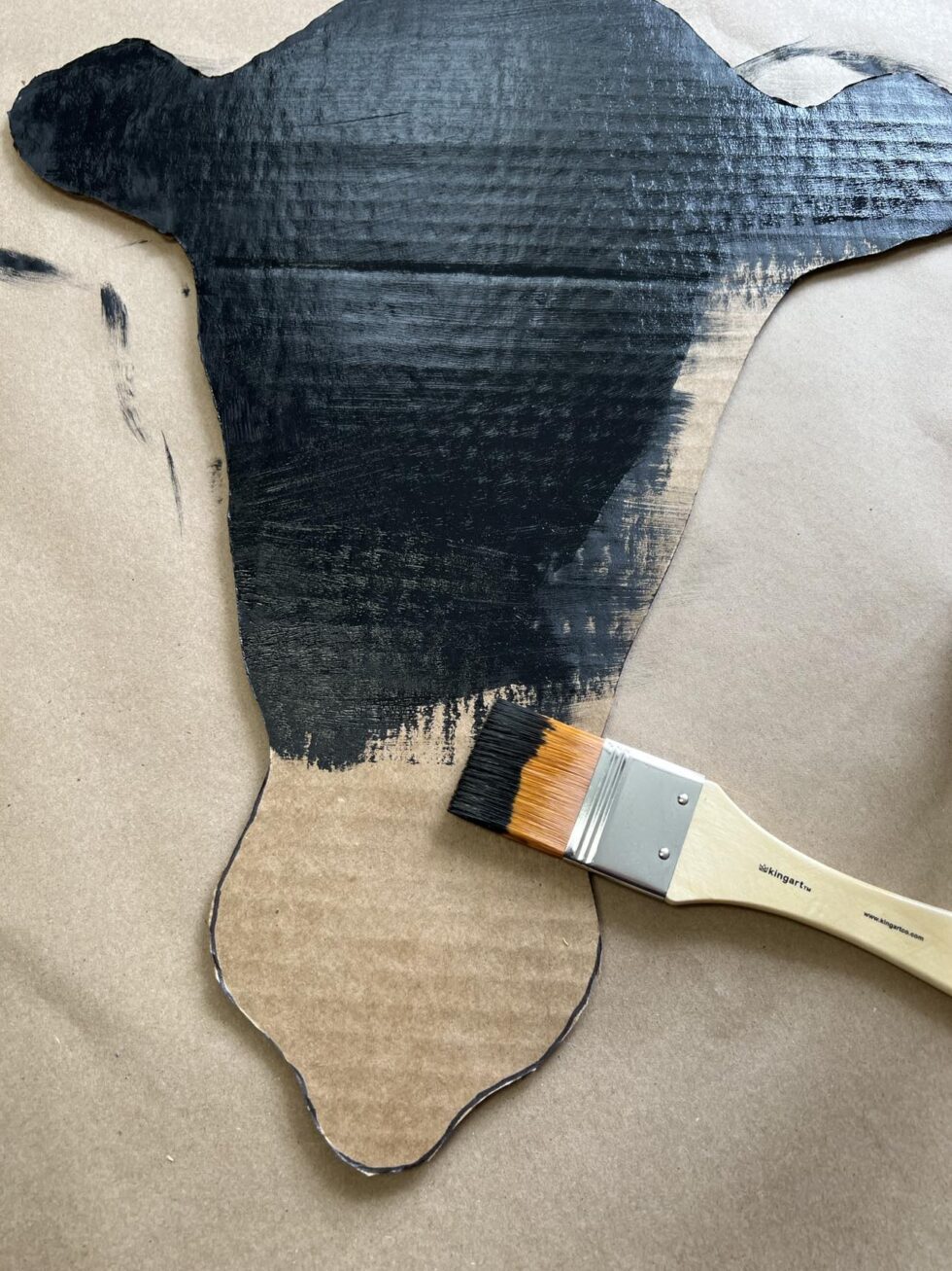 DIY Cow Head Using Cardboard - The Shabby Tree