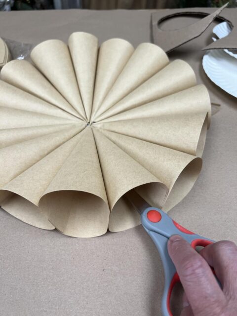 DIY Paper Cone Wreath - The Shabby Tree