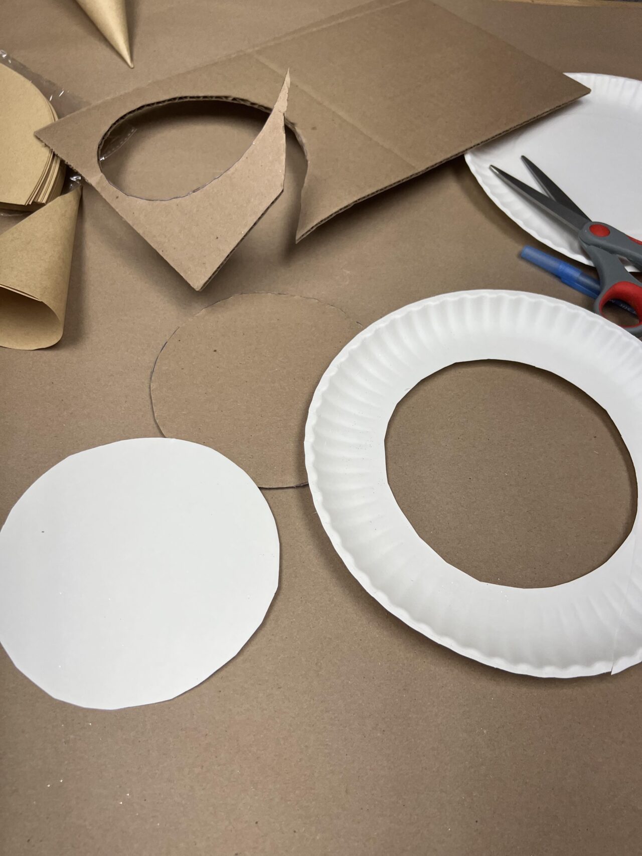 DIY Paper Cone Wreath - The Shabby Tree