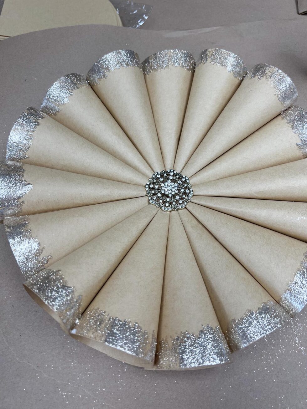 DIY Paper Cone Wreath - The Shabby Tree