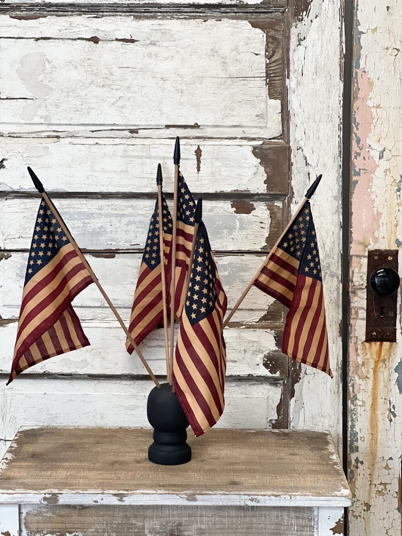 DIY Finial Flag Holder - The Shabby Tree