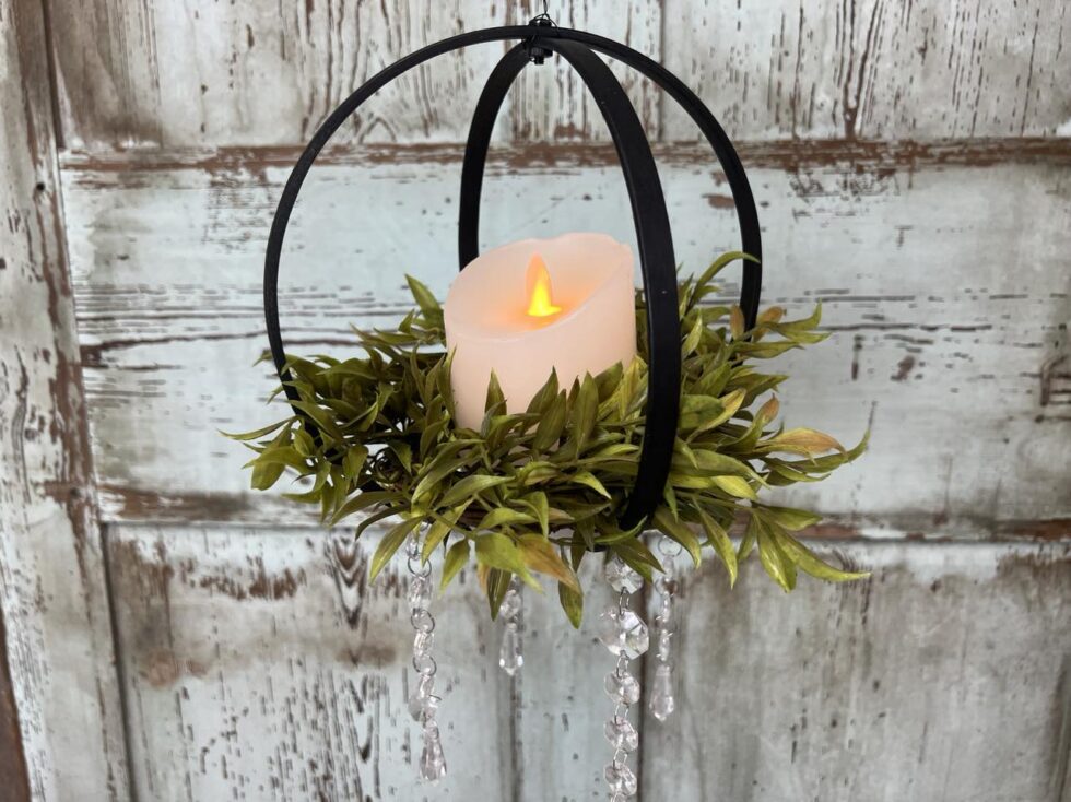 How To Make A Hanging Lantern Using Dollar Tree Bamboo Rings - The ...