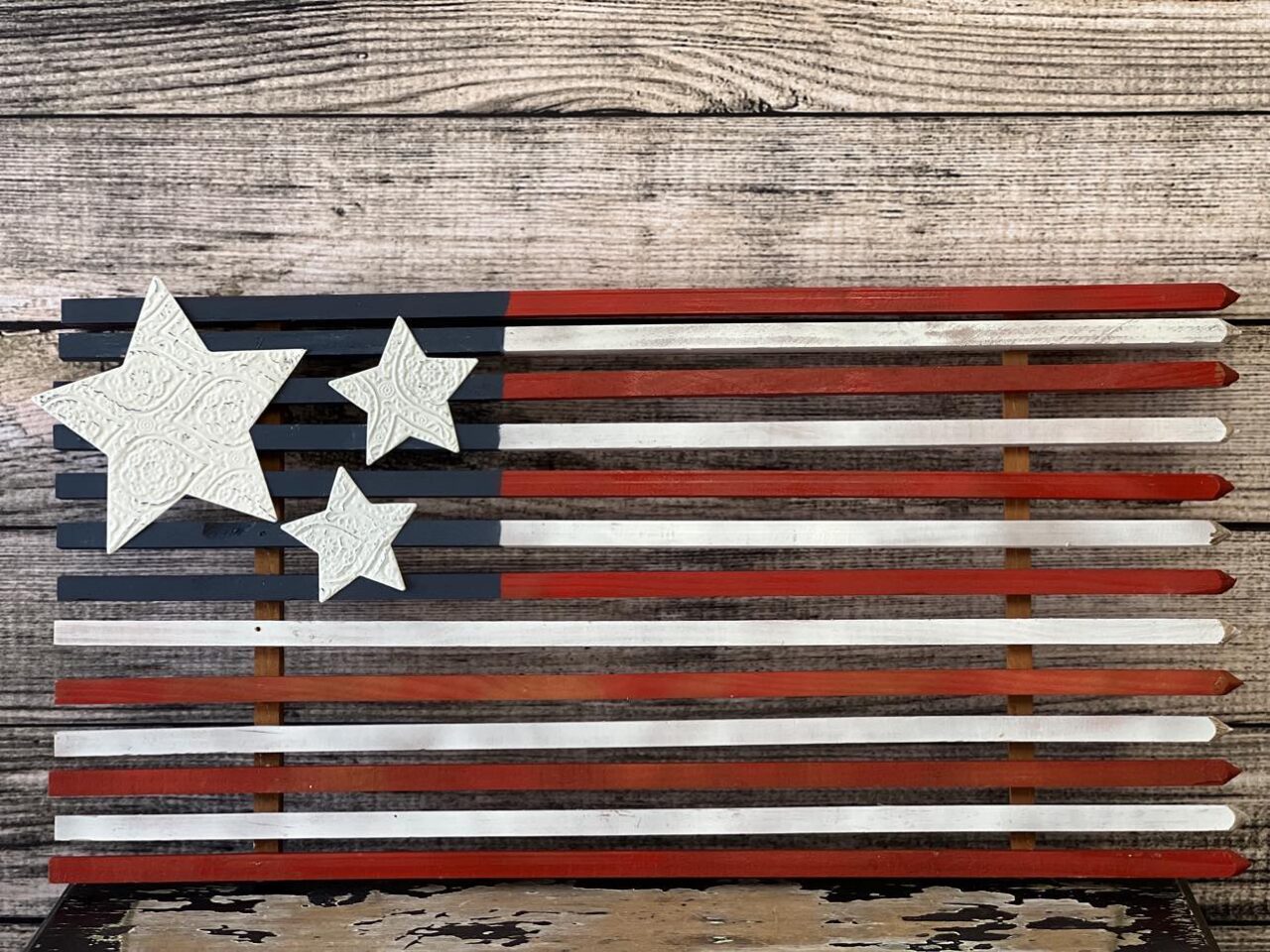 How To Make A Wooden Flag For Fifteen Dollars - The Shabby Tree