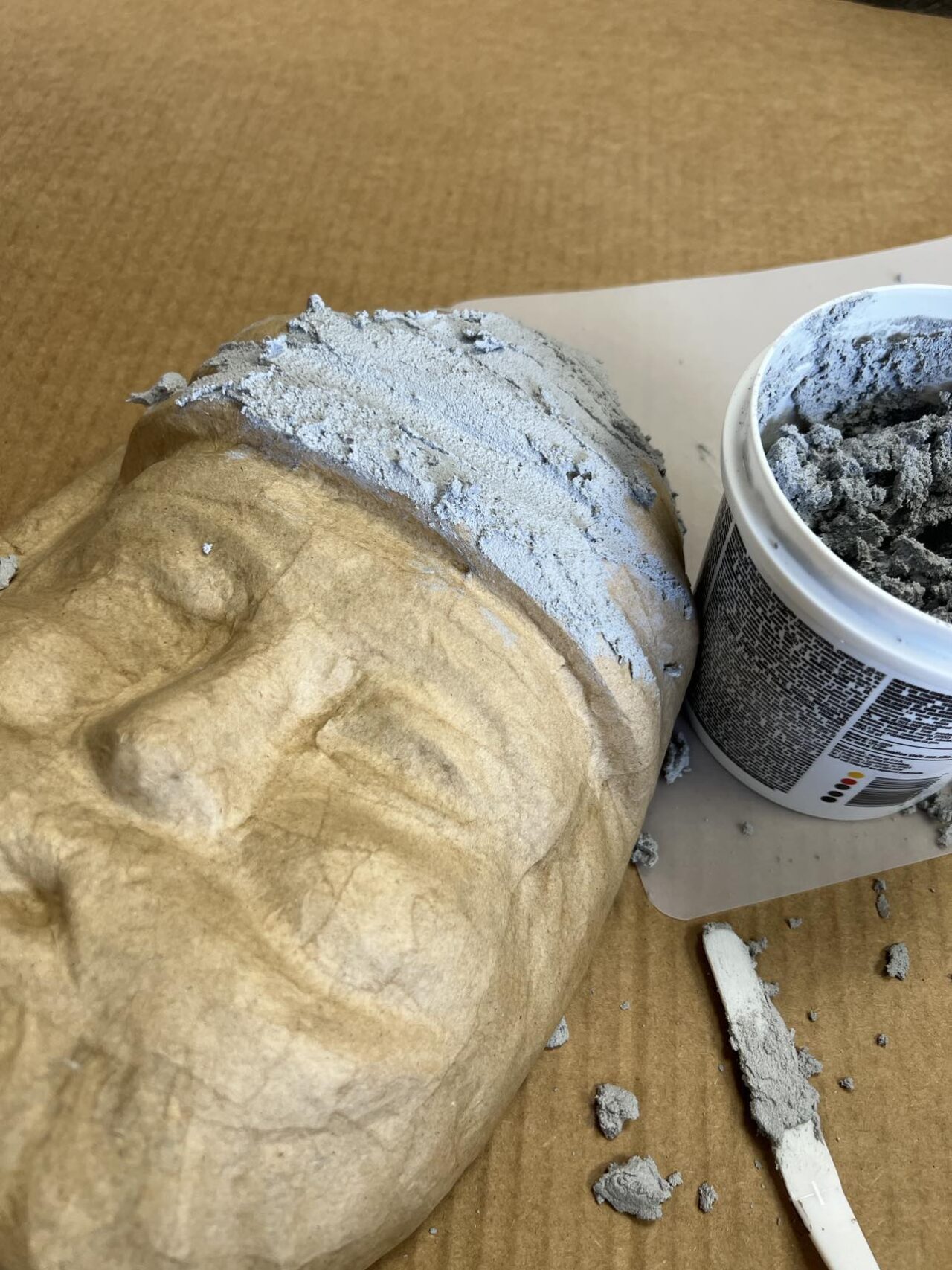 Paper Mache Craft Using Ready Mix Concrete Patch - The Shabby Tree