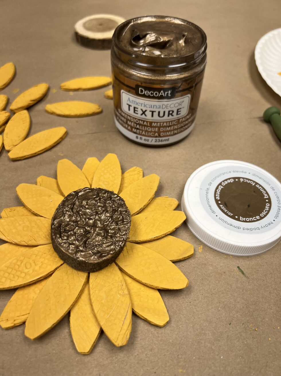 How To Make A Flower Using Wood Biscuits - The Shabby Tree