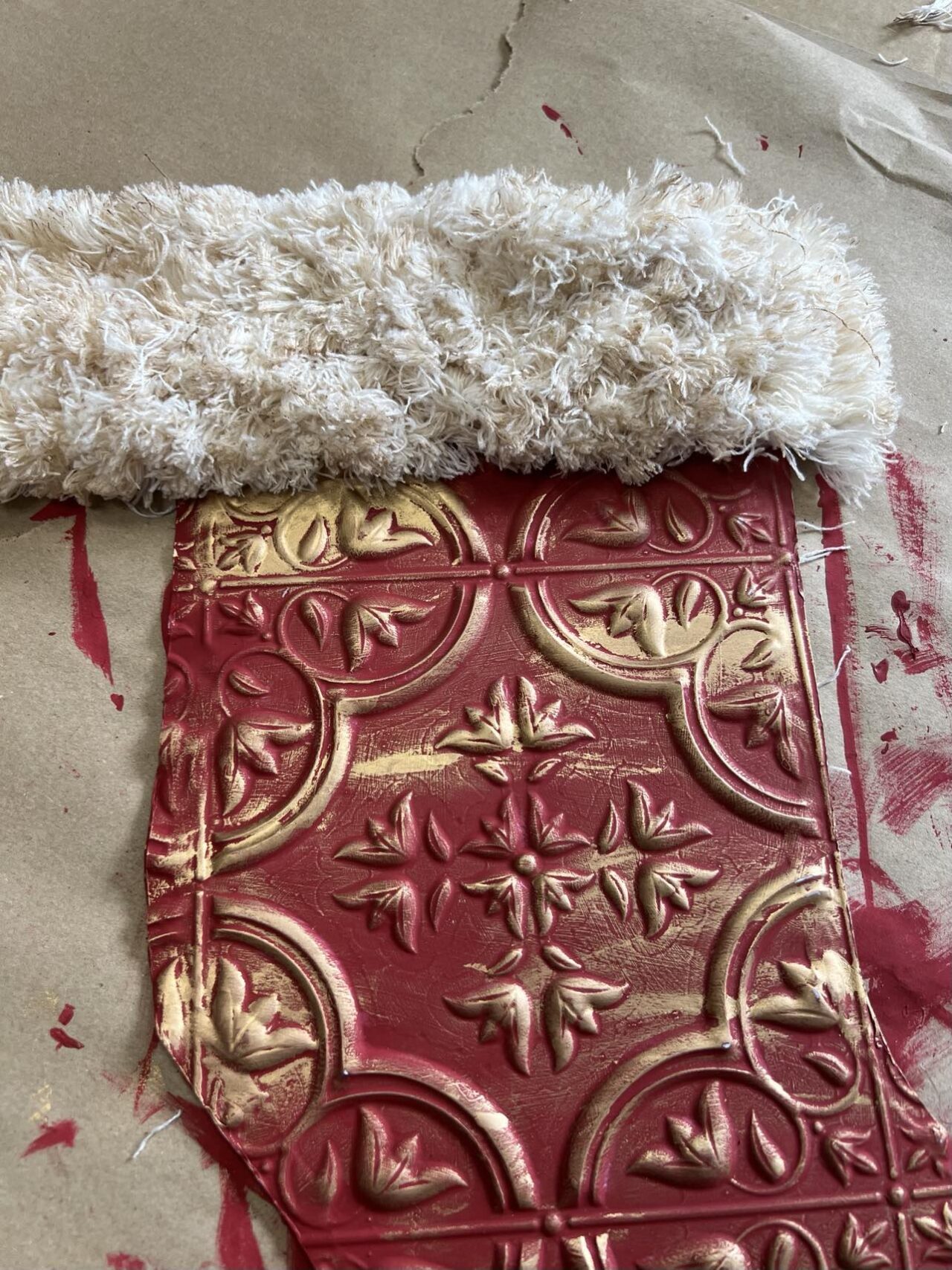 How To Make A Stocking Out Of Dollar Tree Tiles - The Shabby Tree