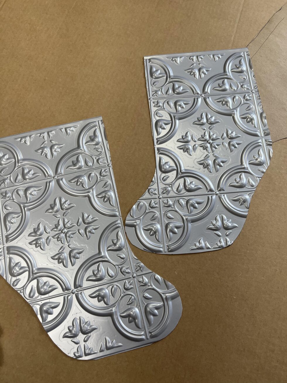 How To Make A Stocking Out Of Dollar Tree Tiles - The Shabby Tree
