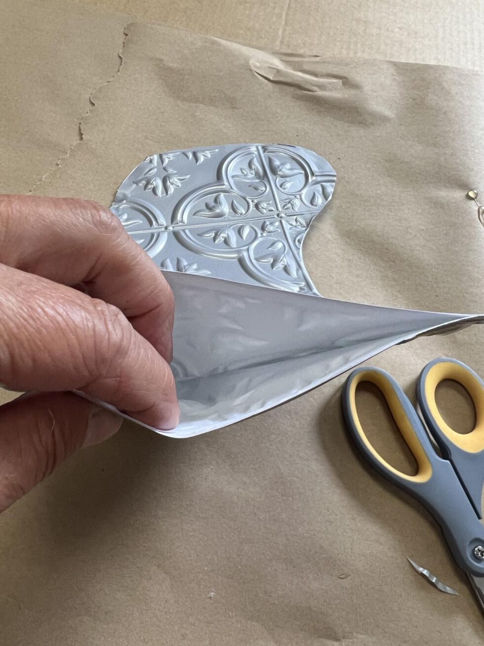 How To Make A Stocking Out Of Dollar Tree Tiles - The Shabby Tree