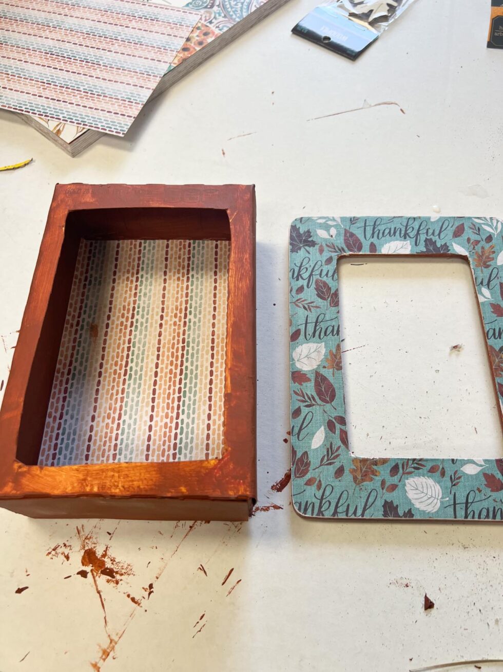 How To Make A Shadow Box For Fall - The Shabby Tree