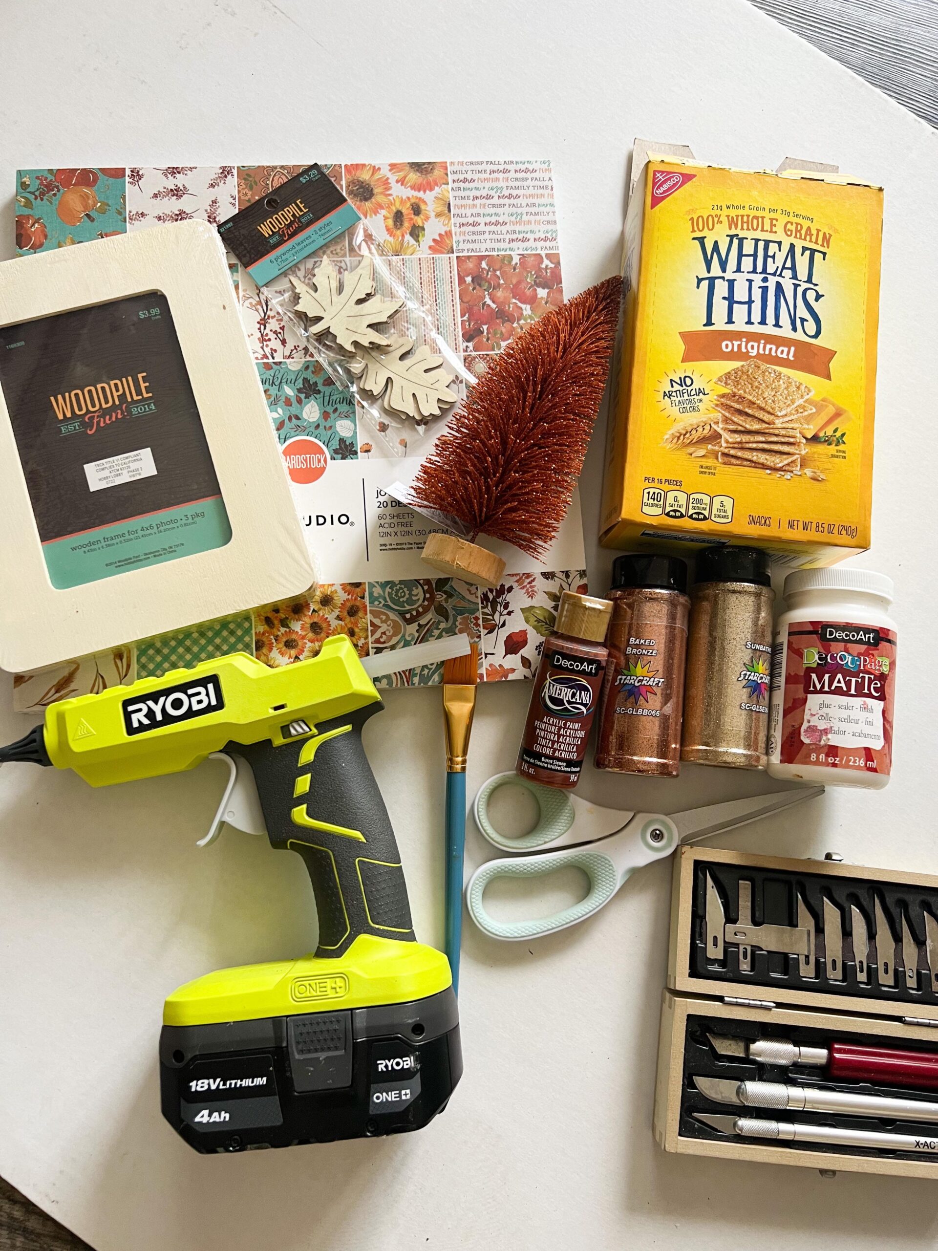 How To Make A Shadow Box For Fall The Shabby Tree
