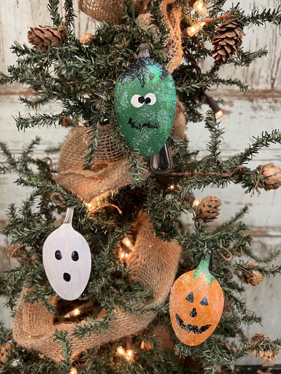How To Make Halloween Ornaments Out Of Dollar Tree Spoons - The Shabby Tree