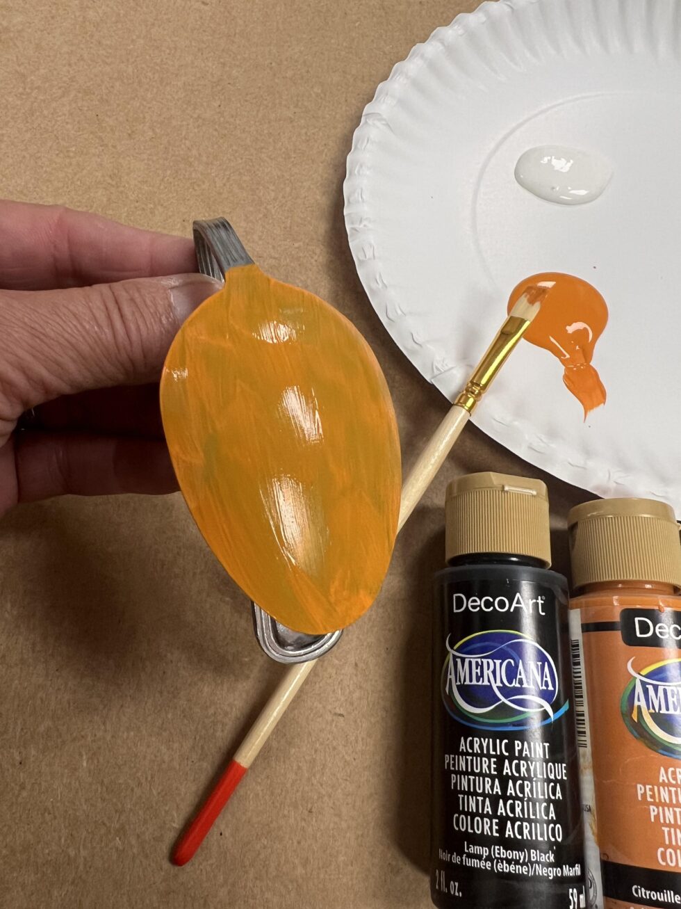 How To Make Halloween Ornaments Out Of Dollar Tree Spoons - The Shabby Tree
