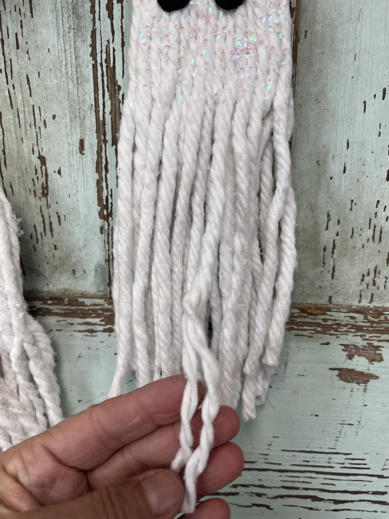 How To Make A Ghost Out Of A Dollar Tree Mop Head - The Shabby Tree